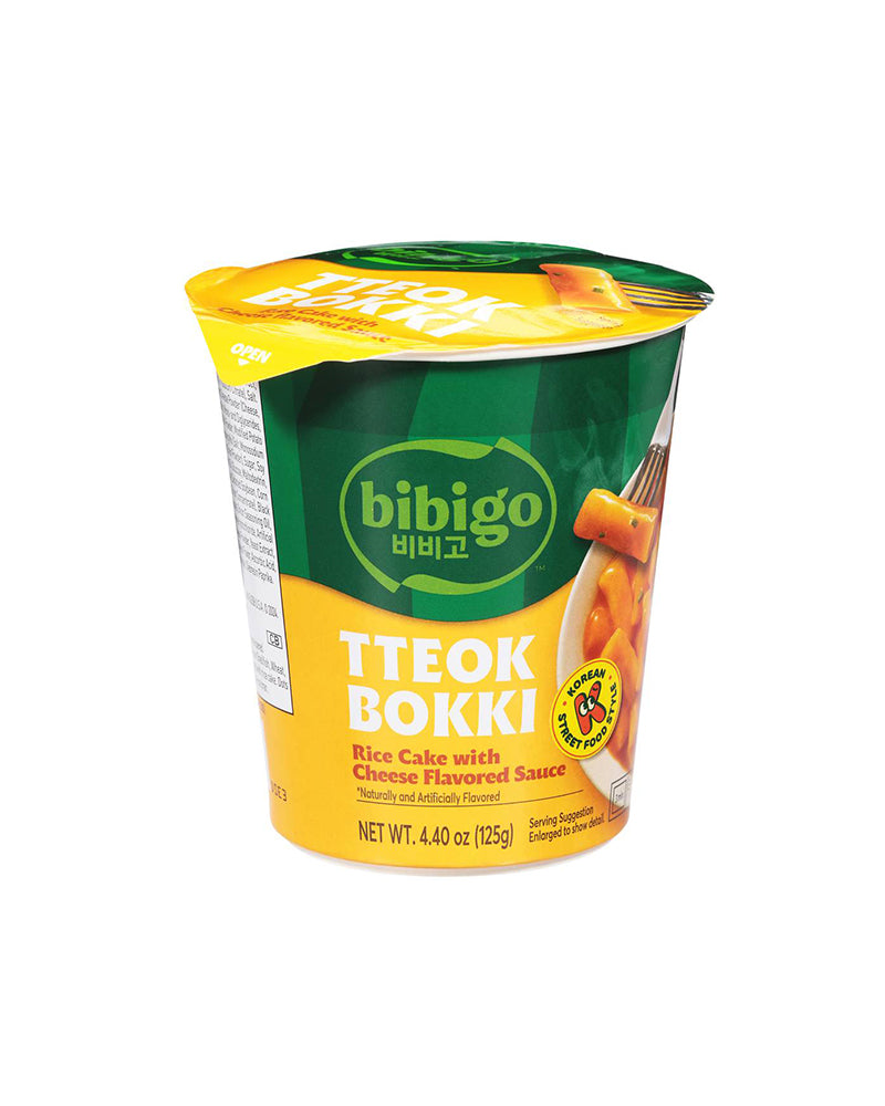 CJ Bibigo Tteokbokki Rice Cake with Cheese Flavored Sauce 4.4 oz (125 ...