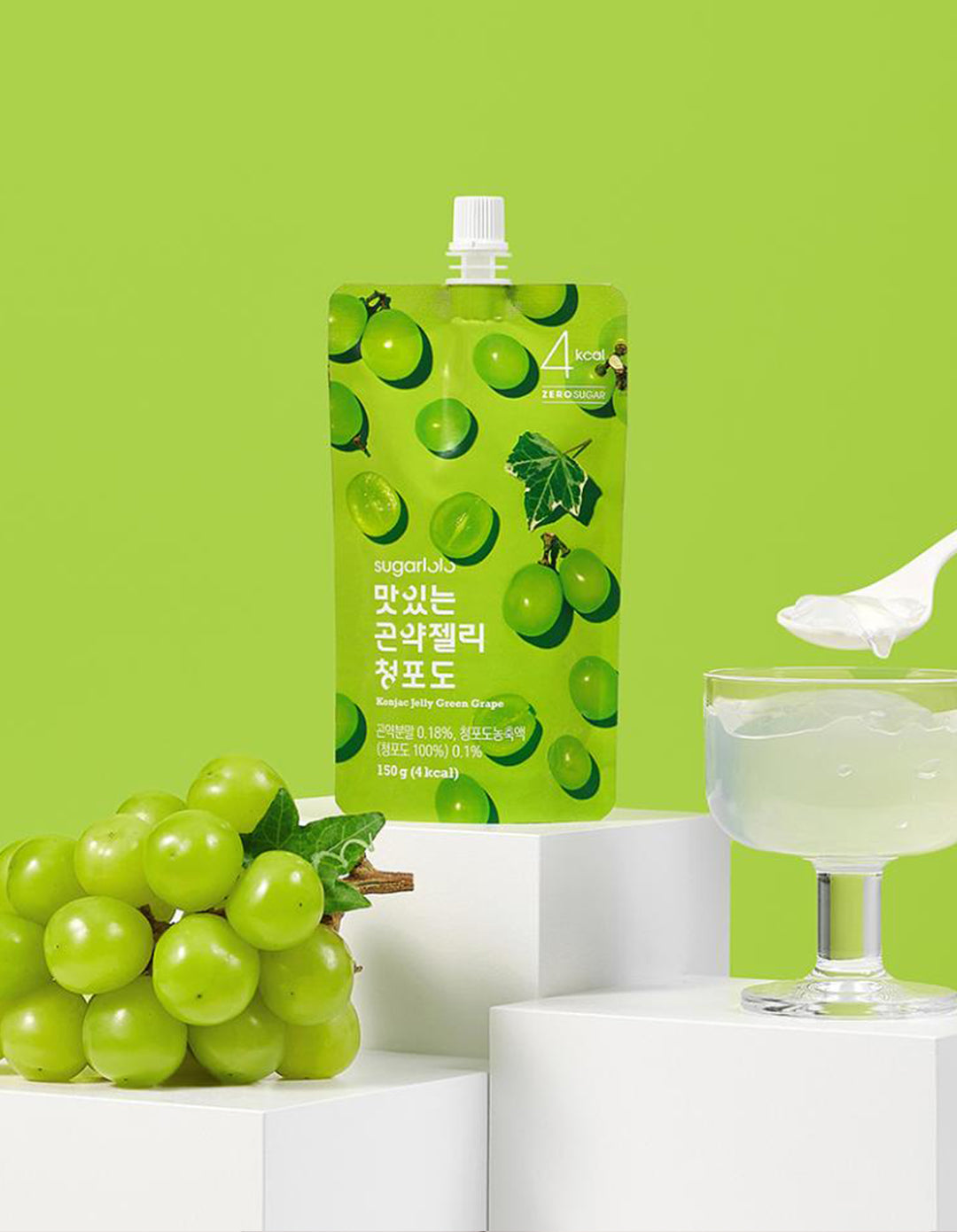 SUGARLOLO Konjac Jelly Green Grape 150g(5.29oz) x 10PC – TIMELY BASKET
